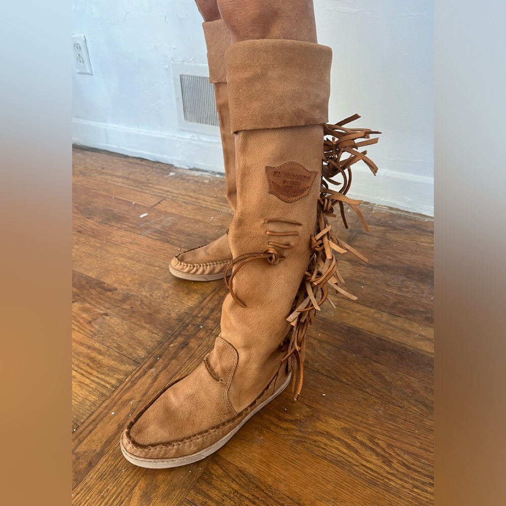El Vaquero Apache 80’s Original Moccasin Knee High Bo… - Gem
